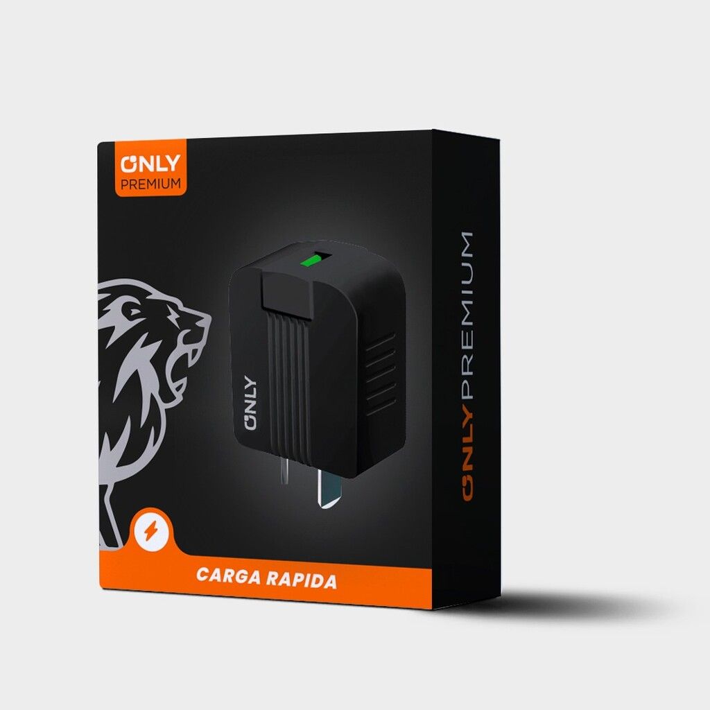CARGADOR 220V MODO-006 – 1USB + TIPO C – ONLY – NEGRO – PickCel